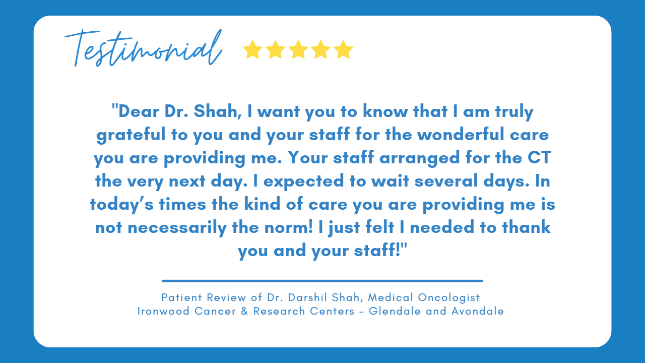 Darshil Shah, MD, MPH - Ironwood Cancer & Research Centers