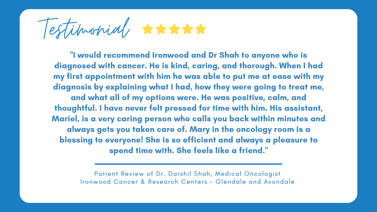 Darshil Shah, MD, MPH - Ironwood Cancer & Research Centers