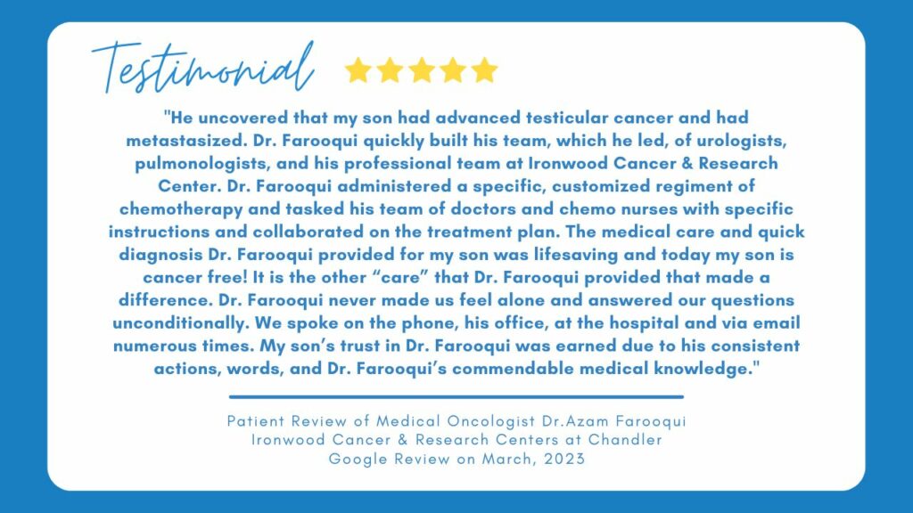 Azam J. Farooqui, MD - Ironwood Cancer & Research Centers